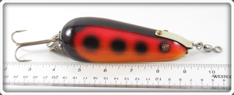Musky Dan Orange & Black Spotted Musky Wonder Spoon Type Lure | Tough Lures