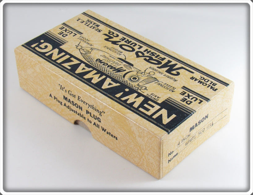 Mason Fish Lure Co White Red Gill Mason Deluxe Salmon Plug Lure In Box ...