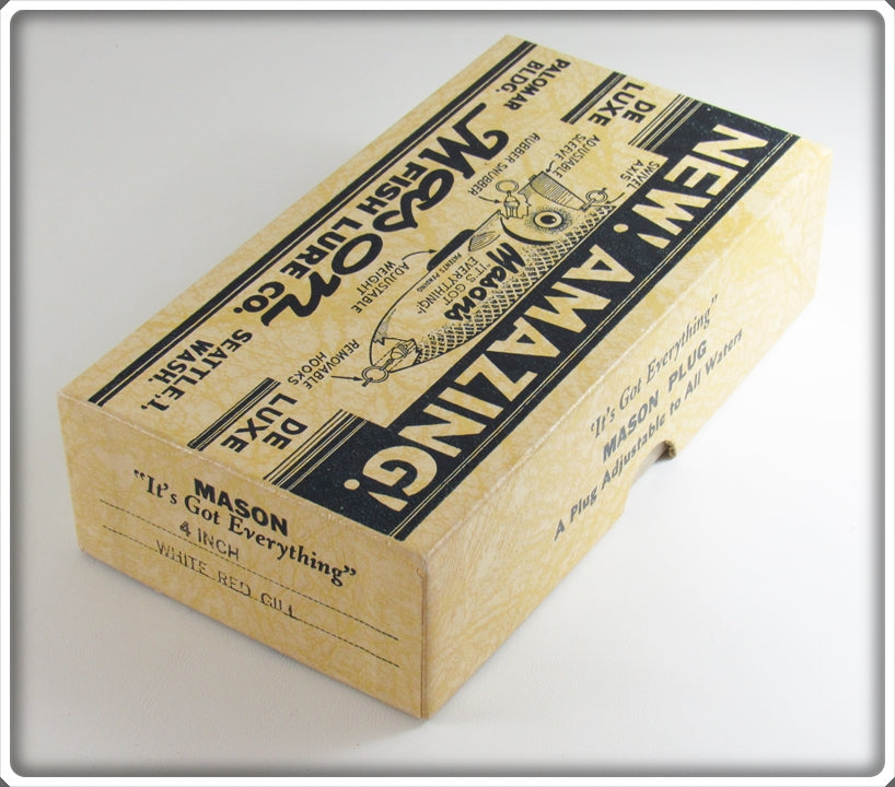 Mason Fish Lure Co White Red Gill Mason Deluxe Salmon Plug Lure In Box ...