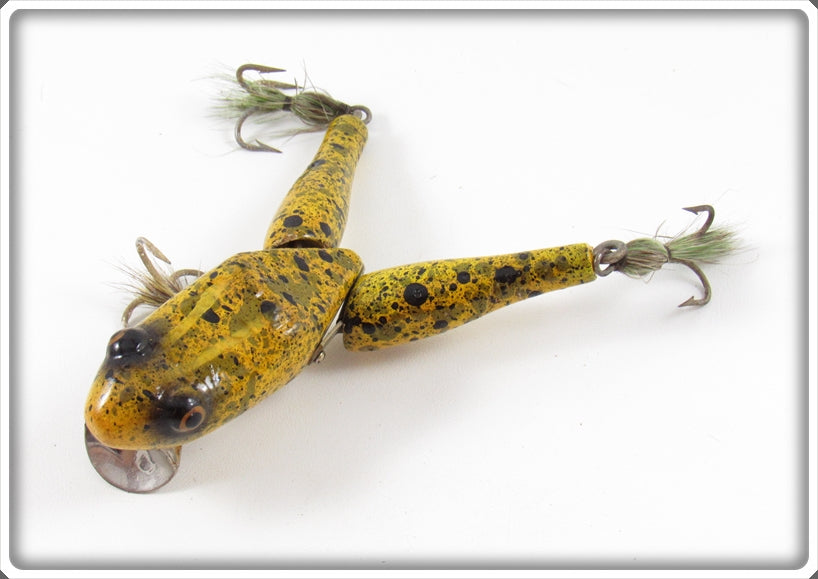 Vintage Paw Paw Yellow Splatter Wotta Frog Lure For Sale | Tough Lures