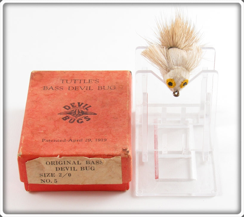 Vintage Tuttle's Bass Devil Bug Lure In Orange Box For Sale | Tough Lures