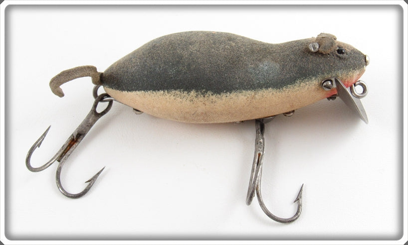Vintage Heddon Flocked Grey Mouse Meadow Mouse Lure For Sale | Tough Lures
