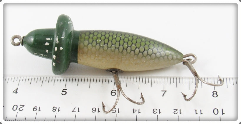Vintage South Bend Green Head Green Head Scale Midget Woodpecker Lure ...