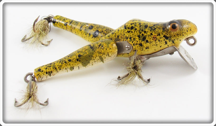 Vintage Paw Paw Yellow Splatter Wotta Frog Lure For Sale | Tough Lures