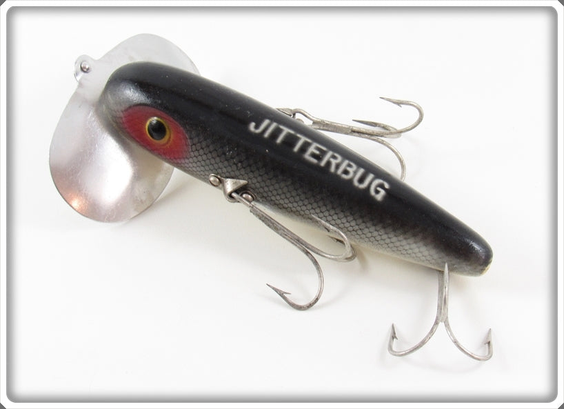 Arbogast Black & Silver Scale Wooden Musky Jitterbug Lure For Sale ...