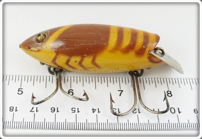 Vintage Medley's Brown & Yellow Wiggly Crawfish Lure For Sale | Tough Lures