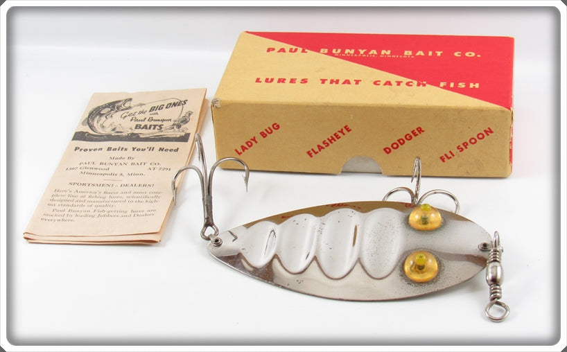 Vintage Paul Bunyan Nickel Giant Ruby Spoon Lure In Box For Sale ...