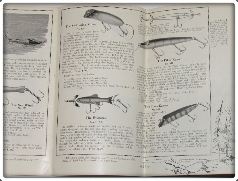 Vintage Shakespeare 1925 Fine Fishing Tackle Catalog For Sale | Tough Lures