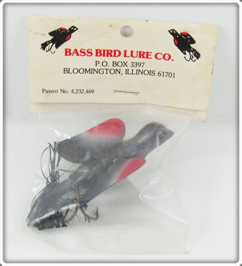 Bass Bird Lure Co Black & Red Bass Bird Lure In Package For Sale ...